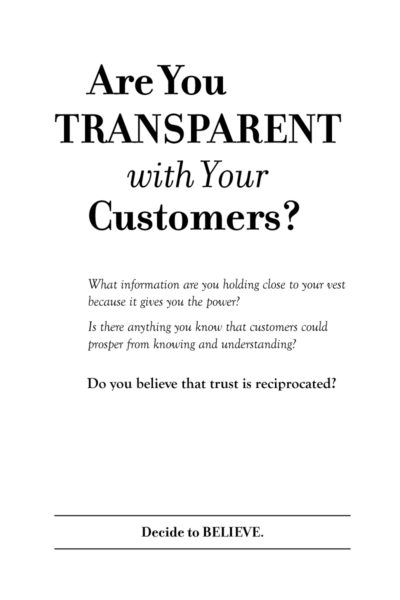 Are You Transparent with Your Customers? - Customer Bliss