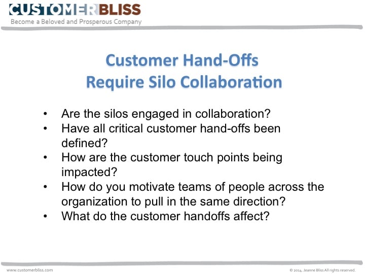 Customer Hand-offs Require Collaboration - Customer Bliss