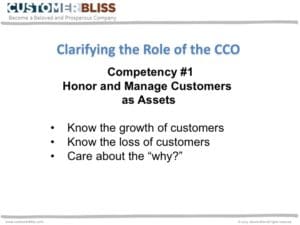 Clarifying the Role of the CCO - Competency #1 - Customer Bliss